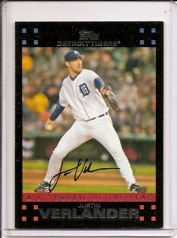 JUSTIN VERLANDER Topps ROOKIE of Year CARD #326 Tigers MLB LE