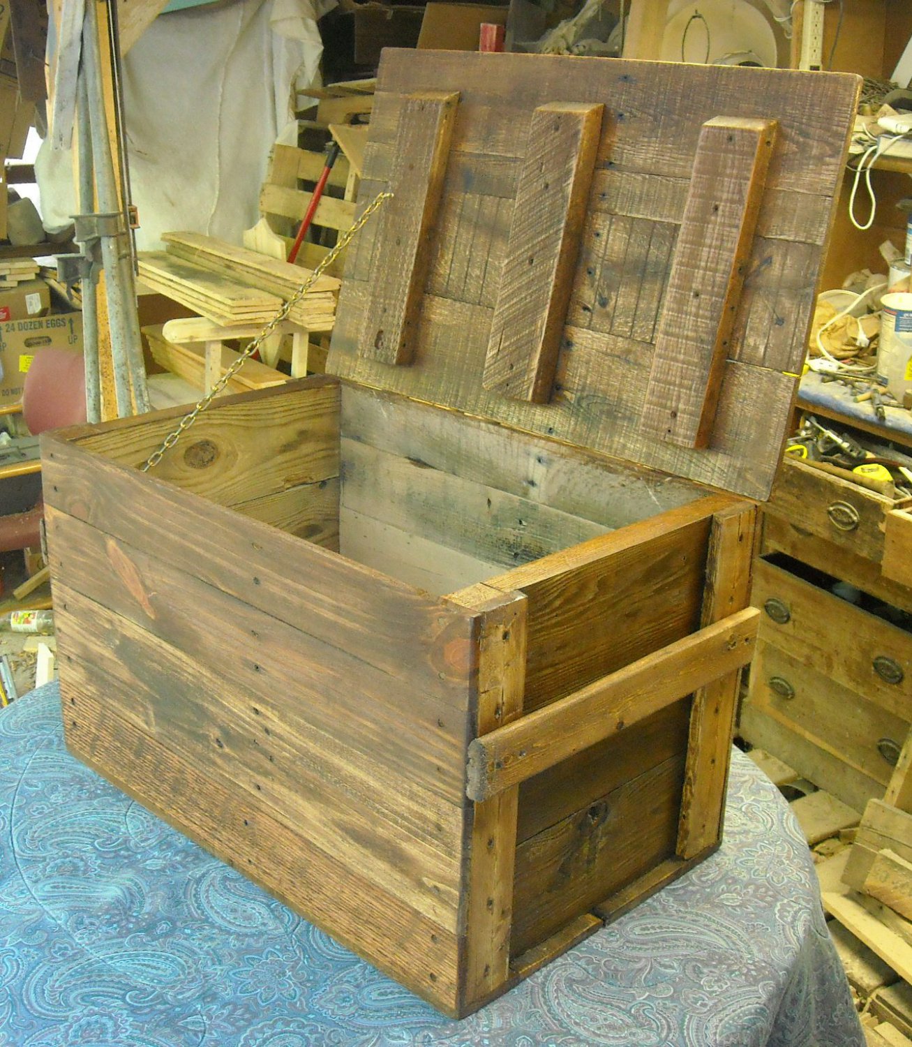 Storage Chest, Trunk, Wooden box Style #195