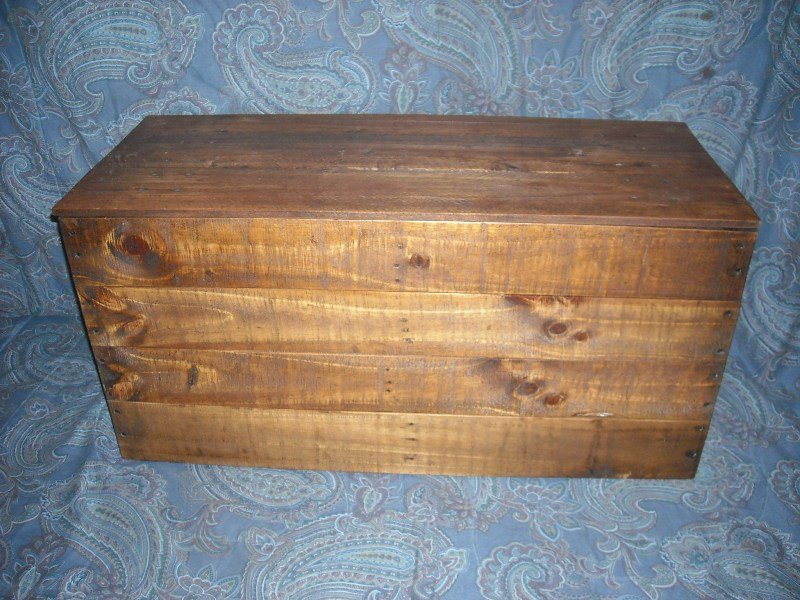 Primitive Wood Box, Storage Chest style 210