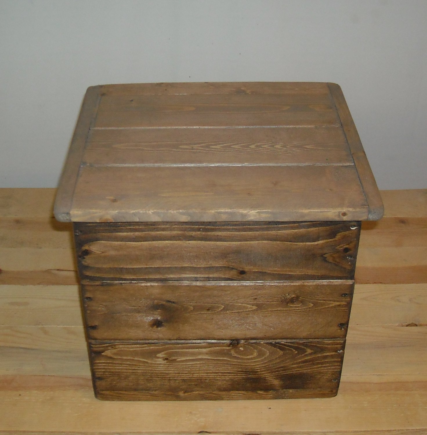 Primitive Wood Storage Box, small storage chest