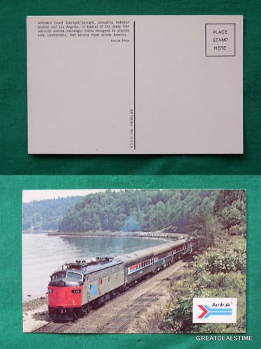 AMTRAK COAST STARLIGHT DAYLIGHT TRAIN VINTAGE POSTCARD