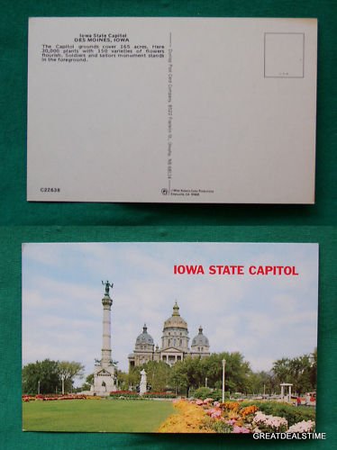 IOWA STATE CAPITOL BUILDING VIEW OLD VINTAGE POSTCARD