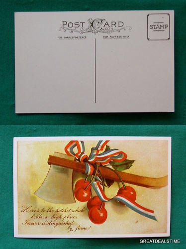 HATCHET CHOPPED DOWN CHERRY TREE REPO VINTAGE POSTCARD