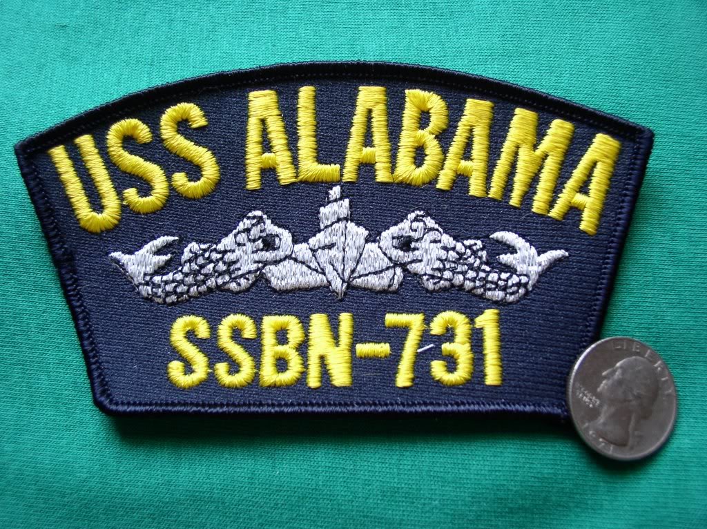 USS ALABAMA SSBN-731 US NAVY 5" MILITARY HAT PATCH