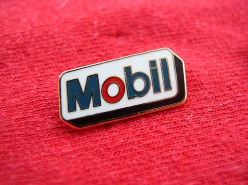 MOBIL GAS OIL LOGO EMBLEM ADVERTISING SHIRT LAPEL PIN