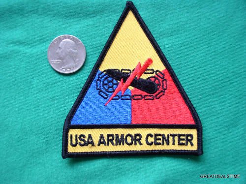 US ARMY USA ARMOR CENTER TANK MILITARY JACKET ARM PATCH