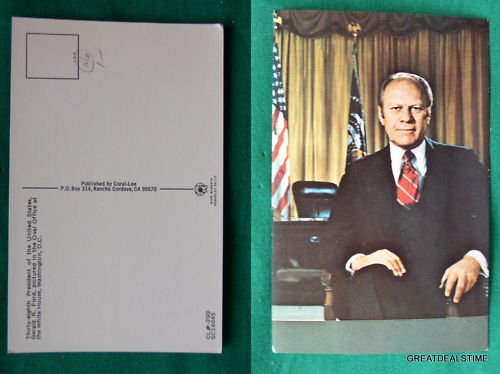 38TH PRESIDENT GERALD R. FORD PHOTO VINTAGE POSTCARD