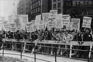 Labor Unions Photo 8X12 City Workers Strike City Hall