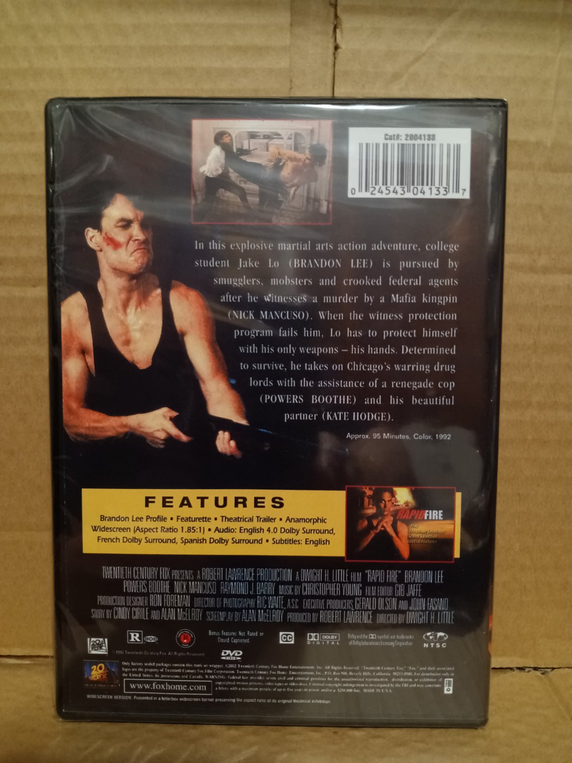Rapid Fire DVD Brandon Lee