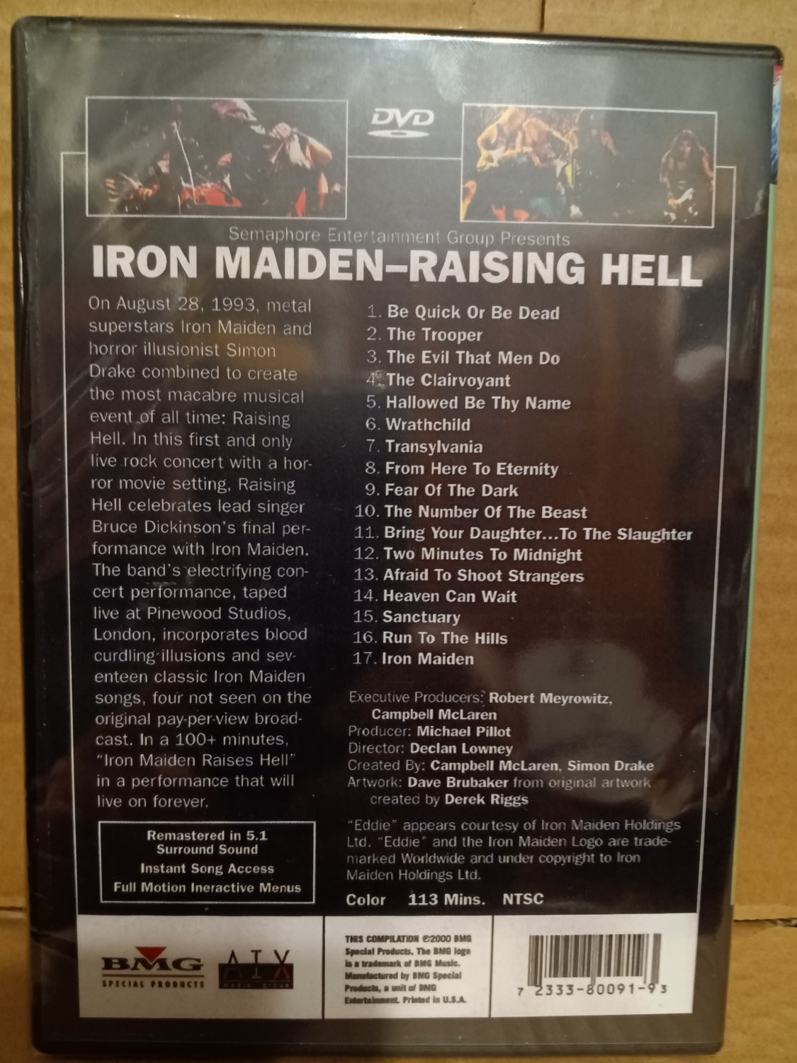 Iron Maiden Raising Hell DVD