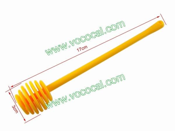 Plastic Long Handle Spiral Head Honey Sugar Dipper Stirrer Stick
