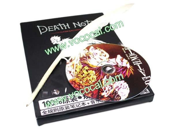 Cute Cartoon Anime Death Note Notebook With Goose Quill Pen & Music CD ...