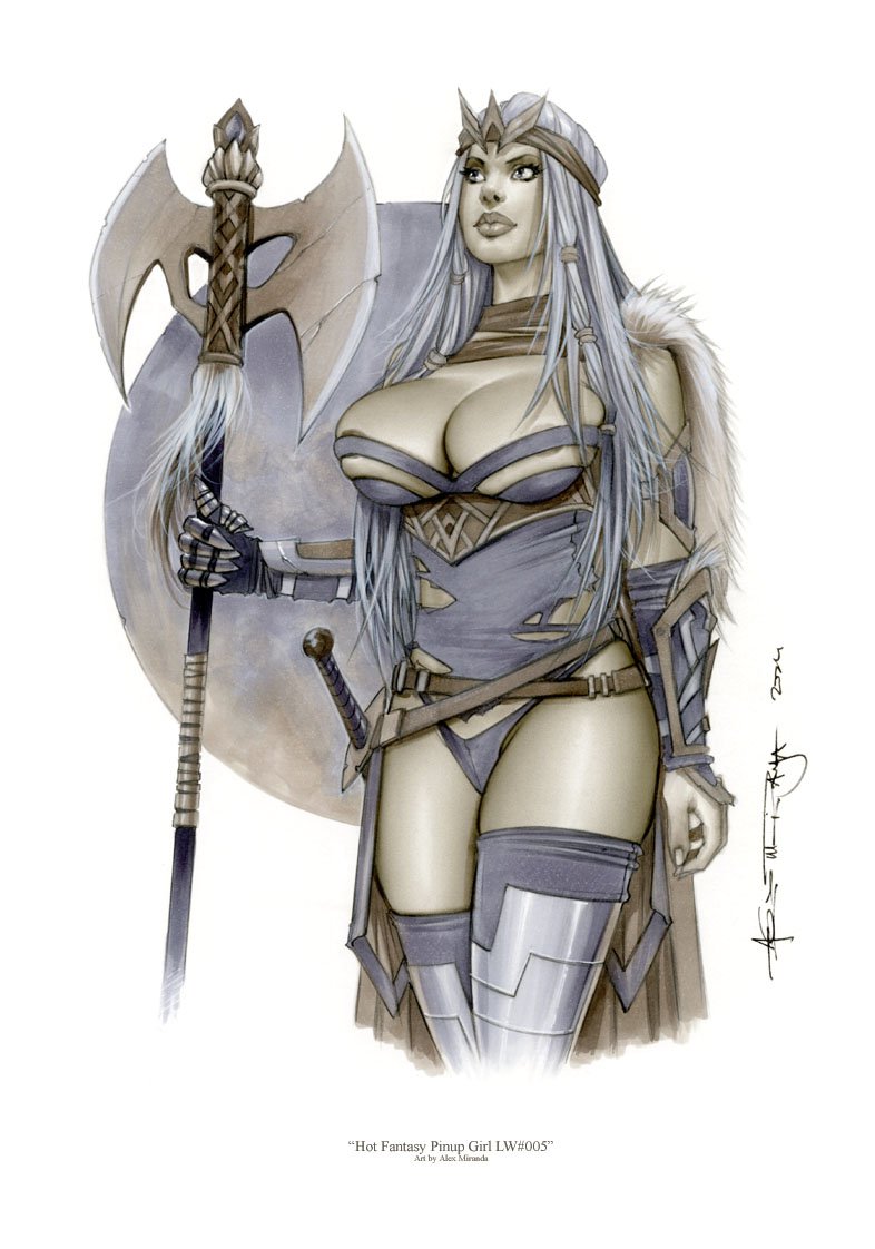 Hot Eleanor Warrior Elf Girl LW#005 Fantasy Pinup Girl Print