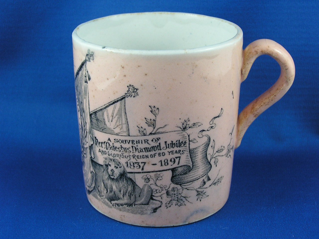 Queen Victoria Diamond Jubilee Commemorative Mug JG & N Pottery