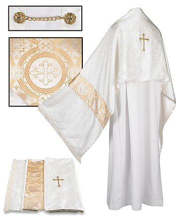 JACQUARD HUMERAL VEIL~FULLY LINED~CATHOLIC PRIEST~CLERGY~Chasuble/Vestment