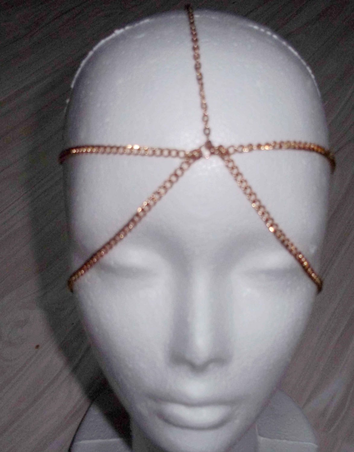 5 STRAND GOLD COLOR HEAD CHAIN HEAD PIECE HEADBAND