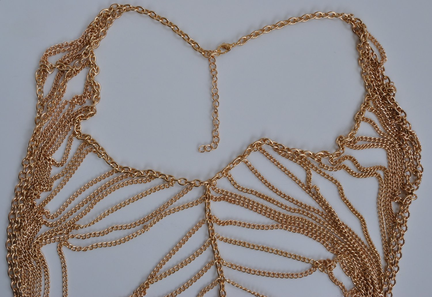 SHINY GOLD BUTTERFLY BODY CHAIN NECKLACE BUTTERFLY NECKLACE