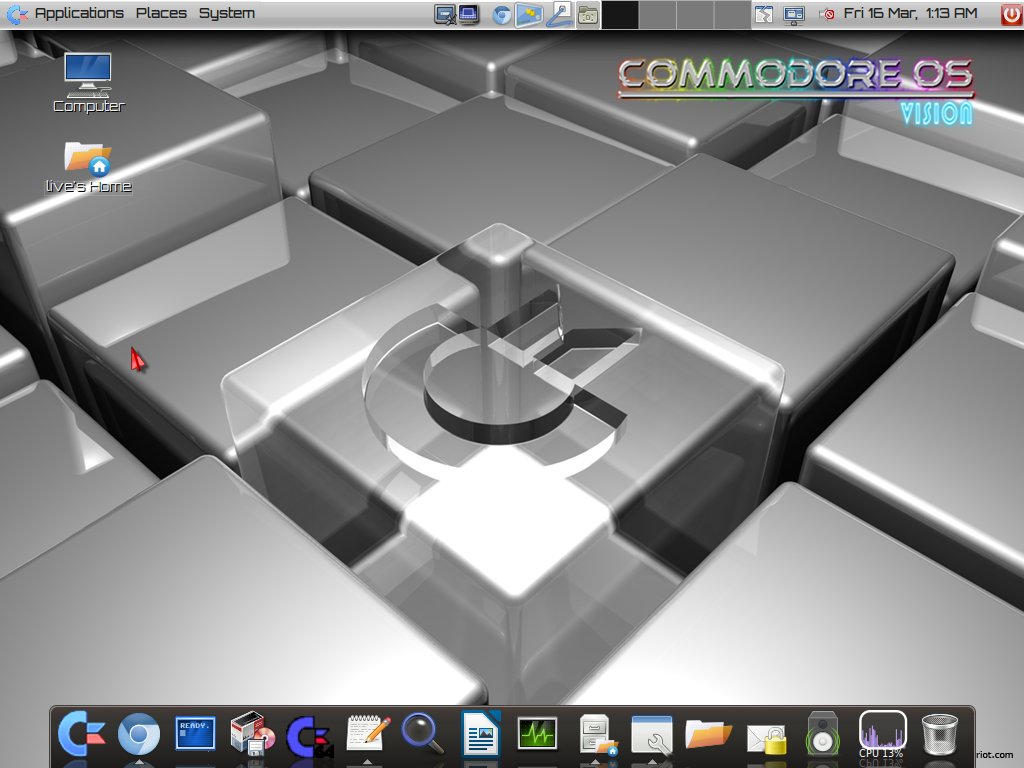 Commodore OS Vision (Mint GNU/Linux based) 2 DVD set