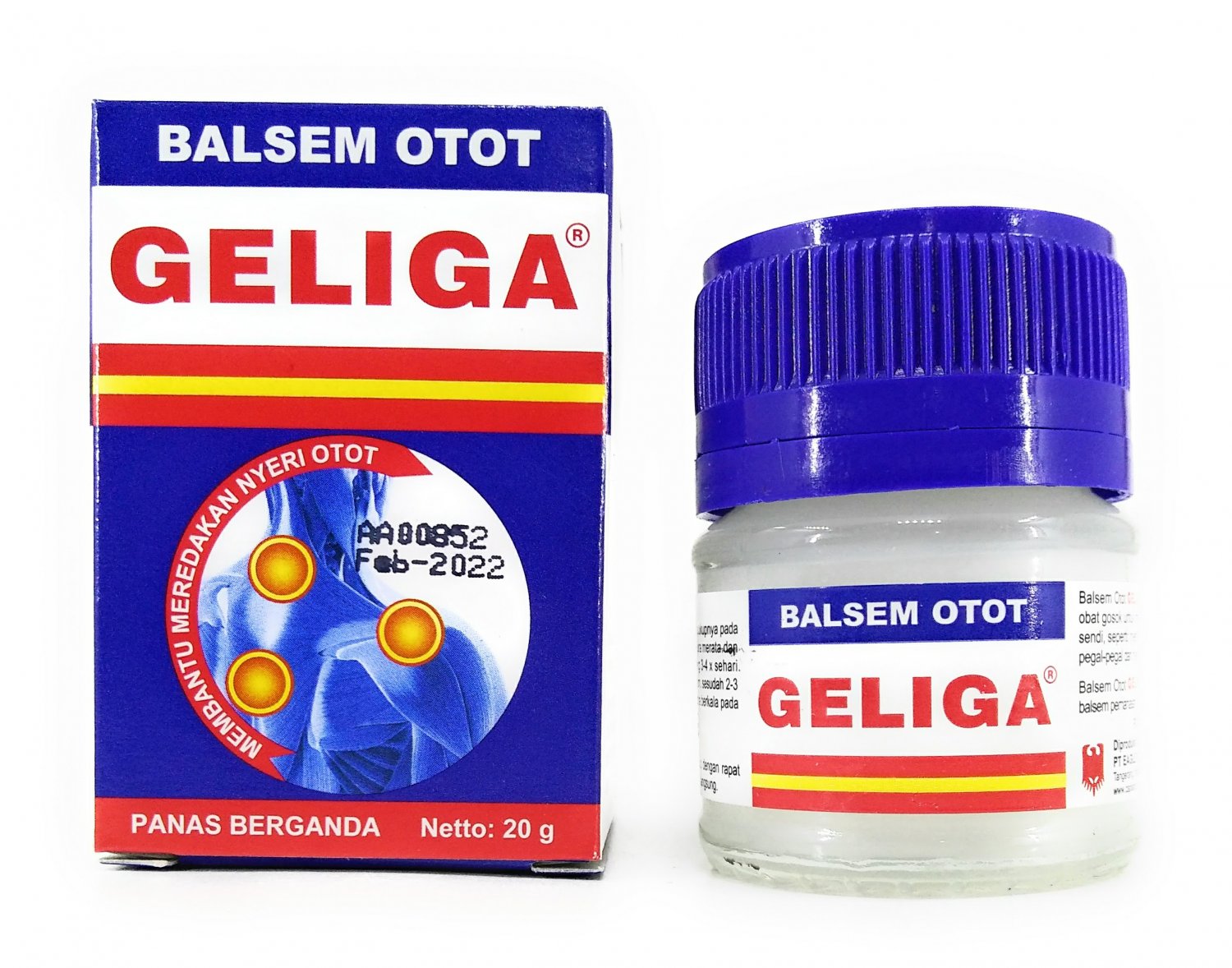 Geliga Muscular Balm Repeated Heat, 20 Gram (pack of 2)