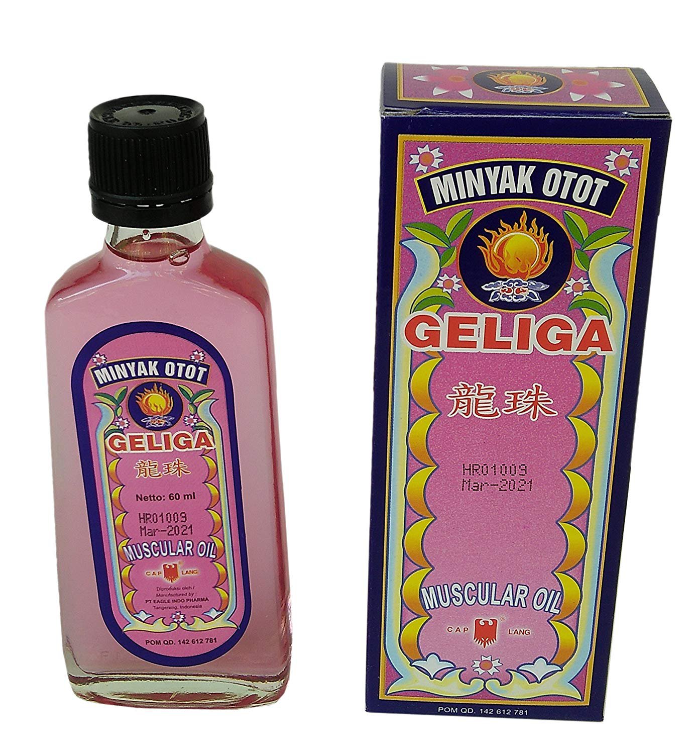 Geliga Muscular Oil (Minyak Urut), 60 Ml (Pack of 3)