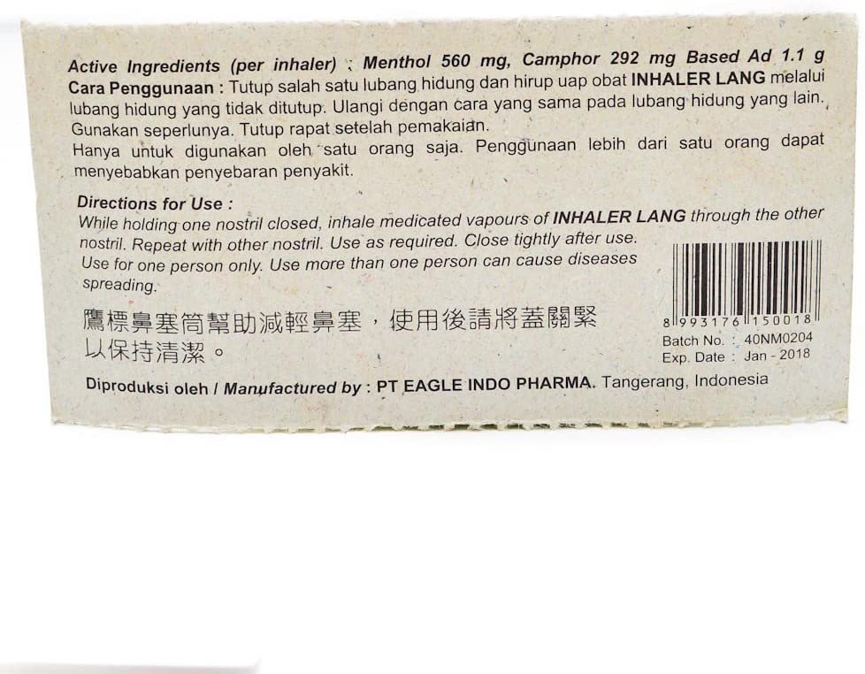Cap Lang (Eagle Brand) Inhaler Lang