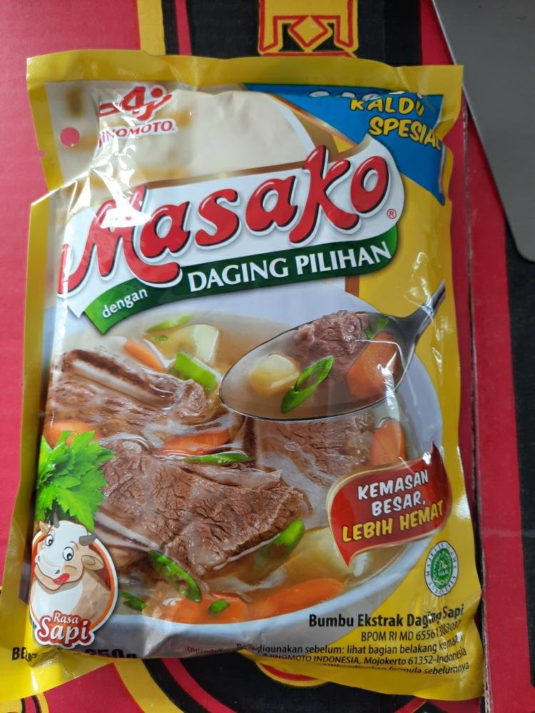 Masako Penyedap Rasa Sapi (Beef Flavoring), 250 Gram (Pack of 8)
