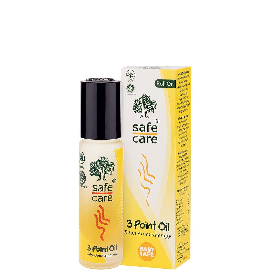 Safe Care Roll On 3 Point Oil (Telon Aromatherapy), 10 Ml ( Pack of 12)