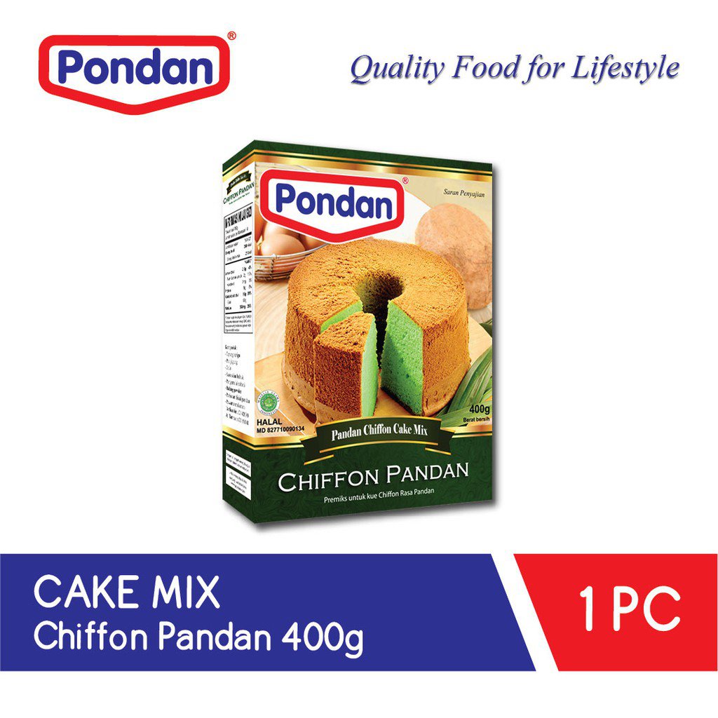 Pondan Chiffon Pandan Cake Mix 400gr