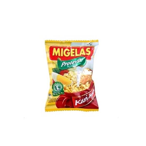 MIGELAS Protevit Instant Noodles Chicken Curry Flavor, 28 gram (Pack of 24)