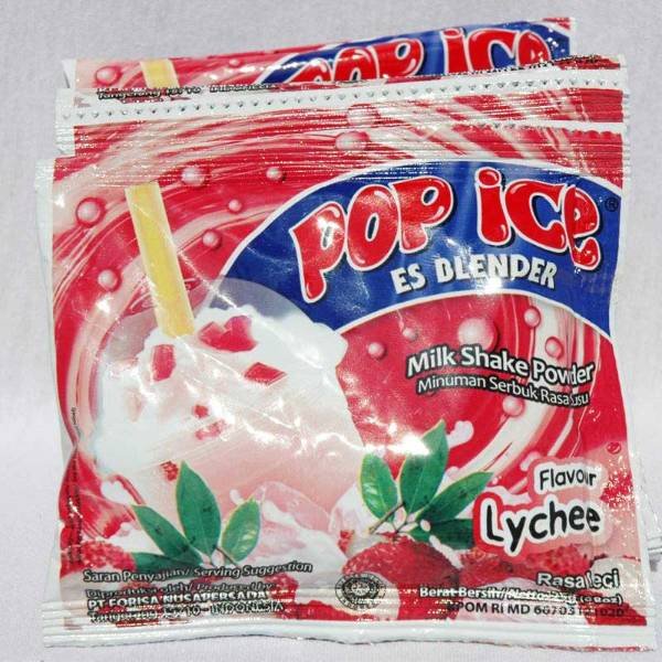 Pop Ice Lychee Flavor, 250gram (10 sachets @25gram)