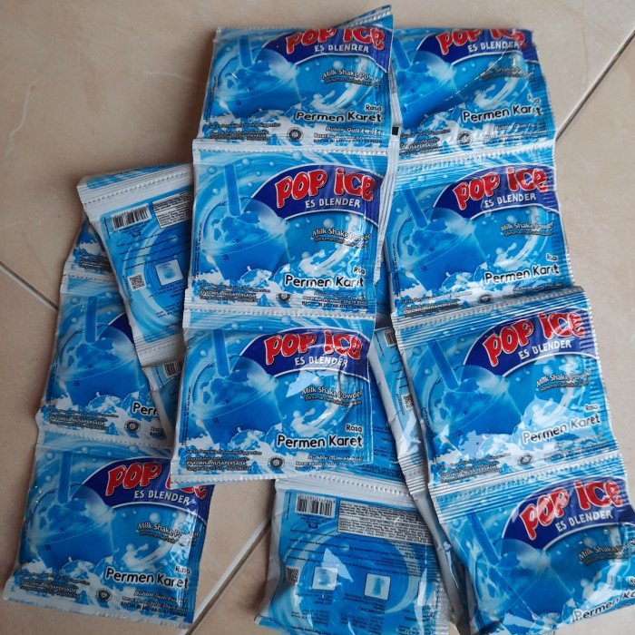 Pop Ice Bubble Gum Flavor 250gram 10 Sachets 25gram Pack Of 2