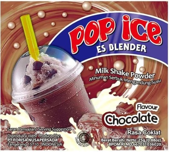 Pop Ice Chocolate Flavor, 250gram (10 sachets @25gram) - Pack of 4