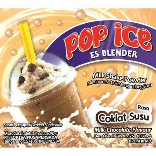 Pop Ice Choco Milk Flavor, 250gram (10 sachets @25gram) - Pack of 2