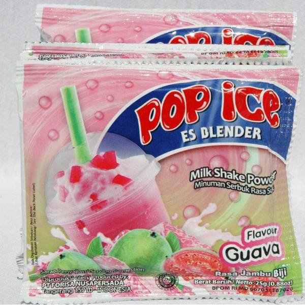 Pop Ice Guava Flavor, 250gram (10 sachets @25gram) - Pack of 2