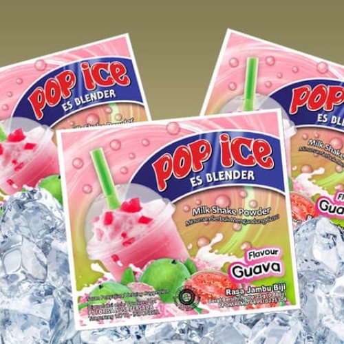 Pop Ice Guava Flavor, 250gram (10 sachets @25gram) - Pack of 2