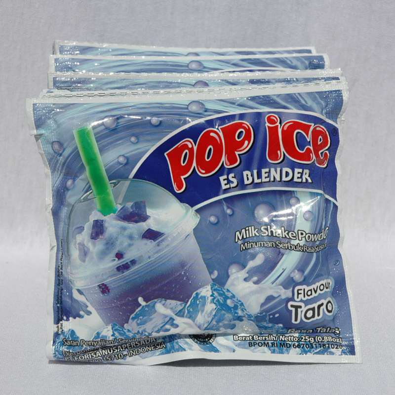 Pop Ice Taro Flavor, 250gram (10 sachets @ 25gram)