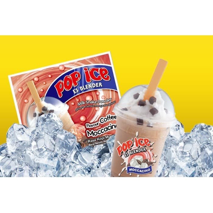 Pop Ice Moccacino Flavor, 250gram (10 sachets @25gram) - Pack of 2