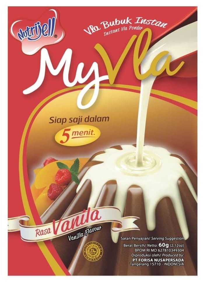 Nutrijell My Vla Vla Vanilla Instant Powder, 63gr