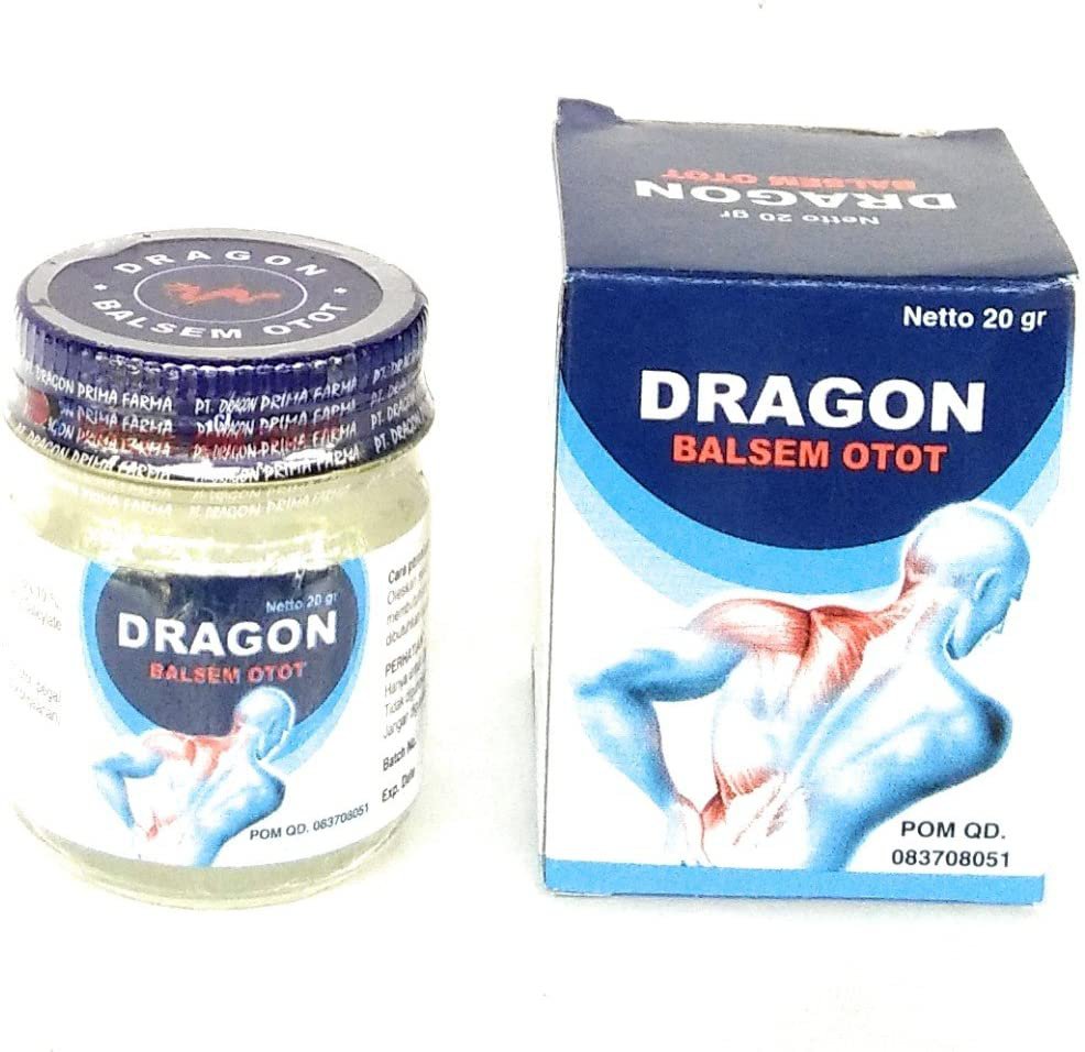 Dragon Balsem Otot - Muscular Balm, 20 Gram (Pack of 2)
