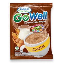 Gowell Chocolate Flavored Milk Cereal, 10 sachets (Pack of 2)