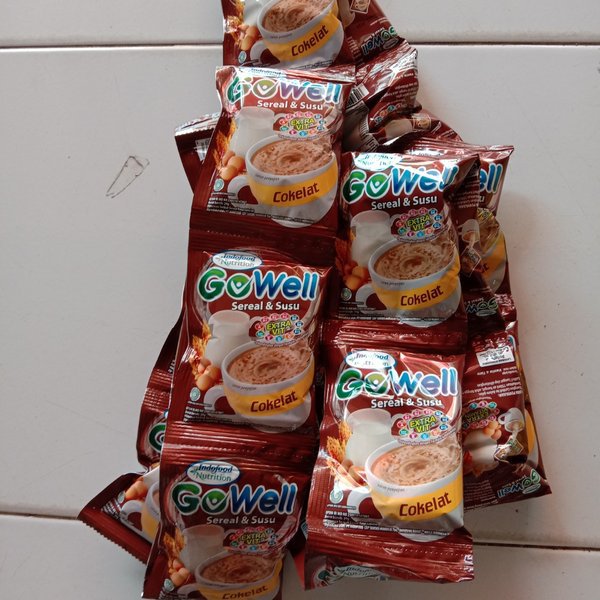 Gowell Chocolate Flavored Milk Cereal, 10 sachets (Pack of 2)