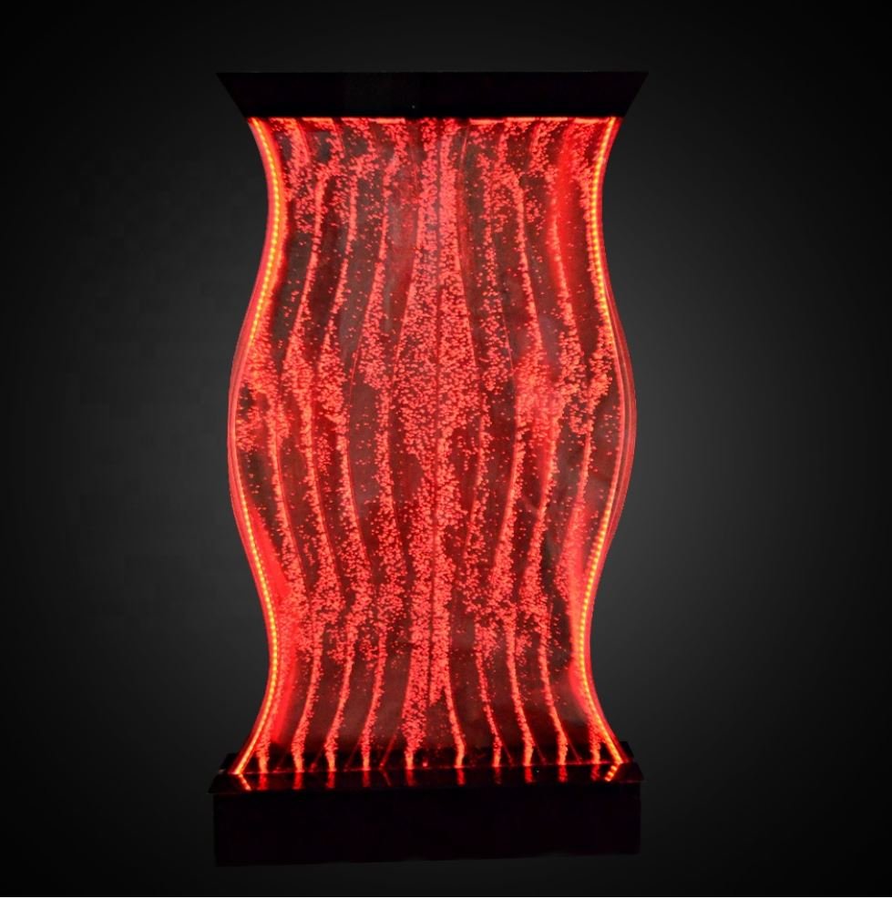 New 6' Tall x 40" Wide Indoor LED Bubble Wall Panel Water Fountain RGB ...