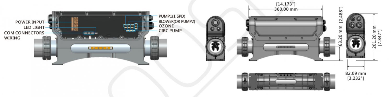 JOYONWAY P25B37 SPA Hot Tub Controller Pack + Heater Control System