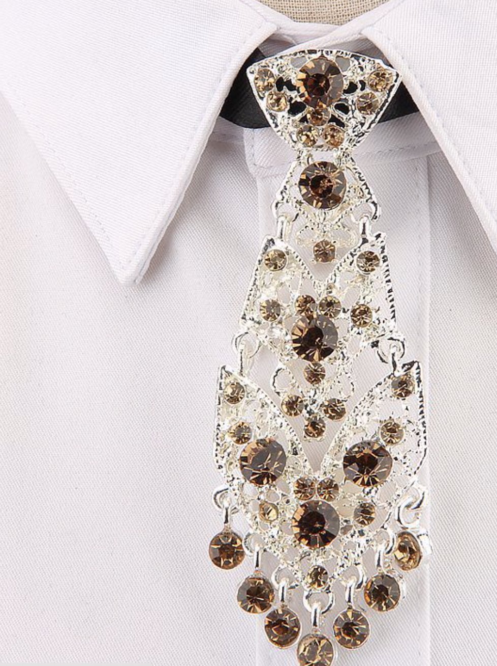 Rhinestone Crystal Pre-Tied Wedding Men Bowtie Gold Silver Black ...