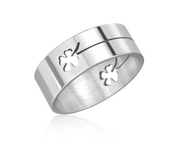 Stainless Steel Men's Good Luck Ring