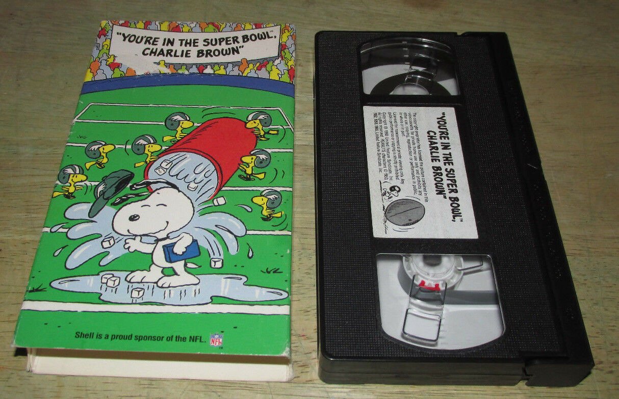 Peanuts Charlie Brown Snoopy VHS Tape You're In The Super Bowl by NFL ...