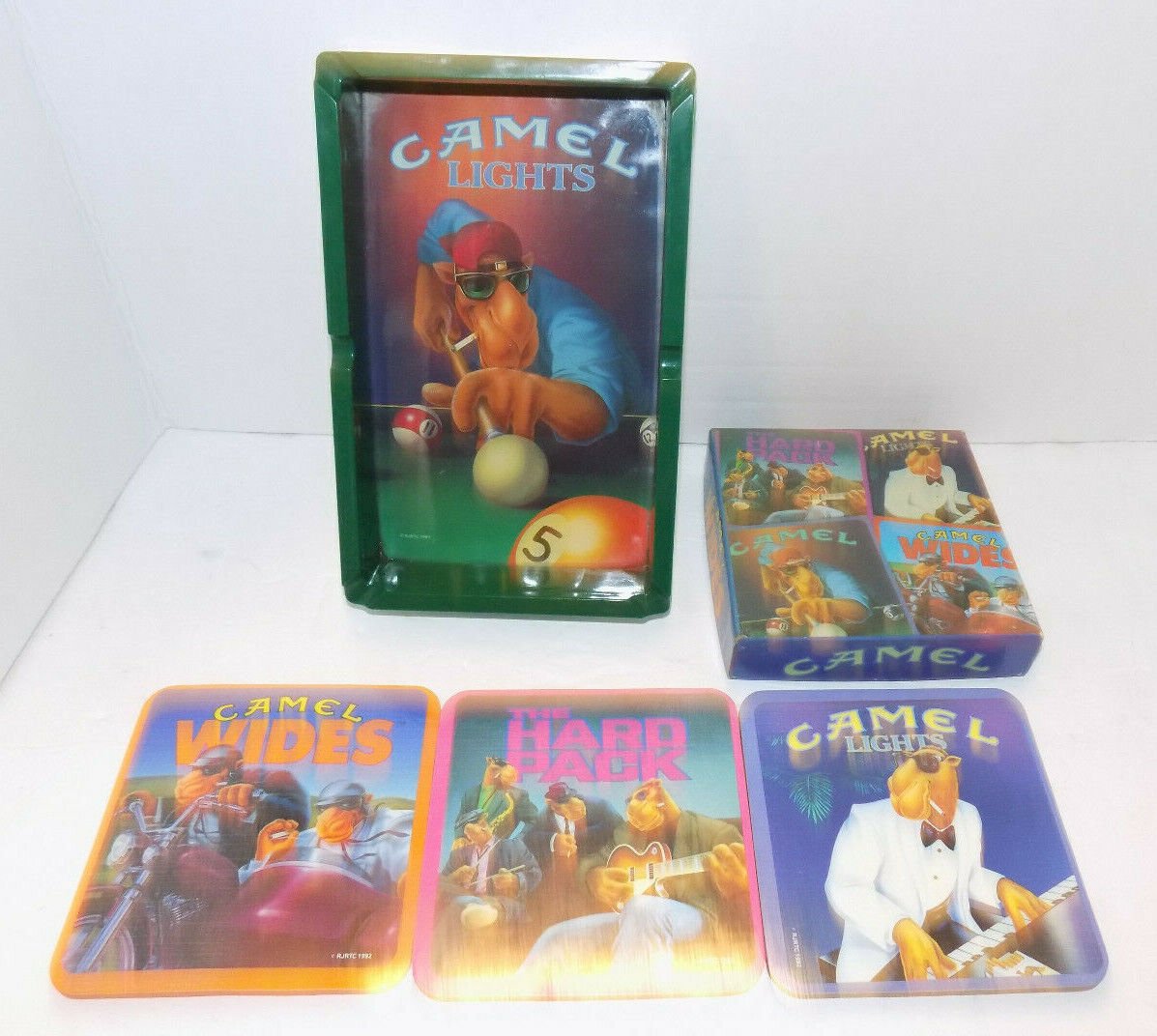 Camel Cigarettes Joe Camel Pool Table Ash Tray And Drink Coasters