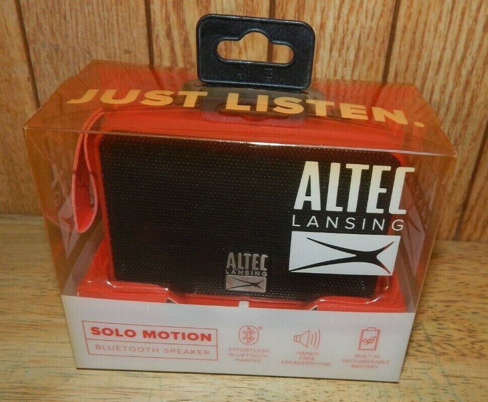 Altec Lansing IMW120-red Solo Motion Portable Bluetooth Speaker NEW