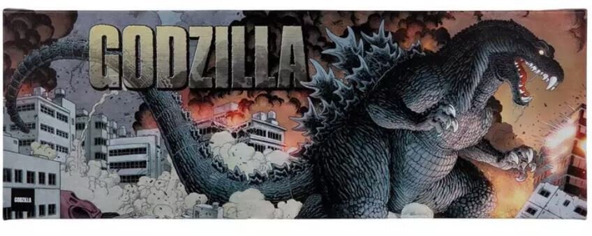 Godzilla Canvas Wall Decor Wooden Framed Wall Art 8" X 24" King Of The ...