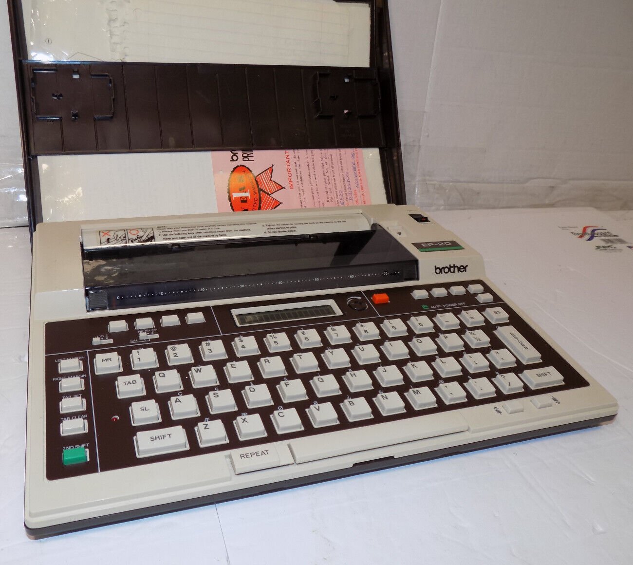 Vintage Brother EP-20 Portable Typewriter Word Processor